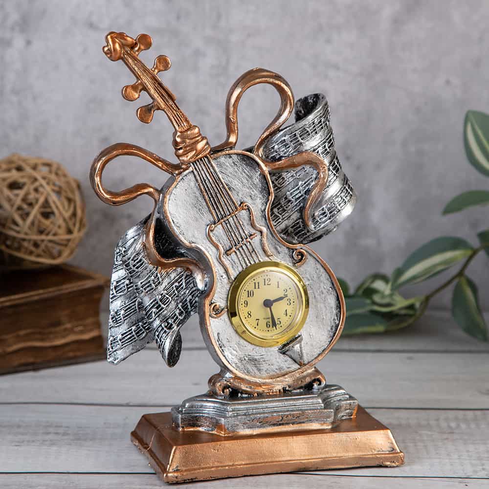 Table clock - Violin - Melody of time | S-gifts.com