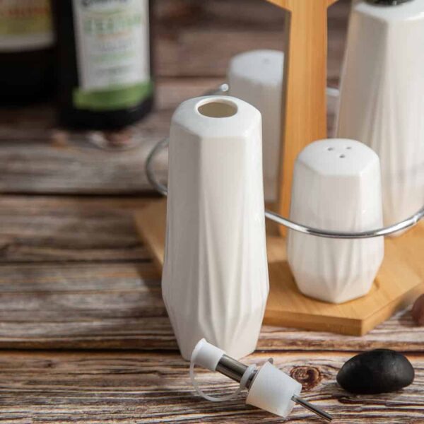 Oil, vinegar, salt and pepper set - Lines from the Bamboo series | S ...