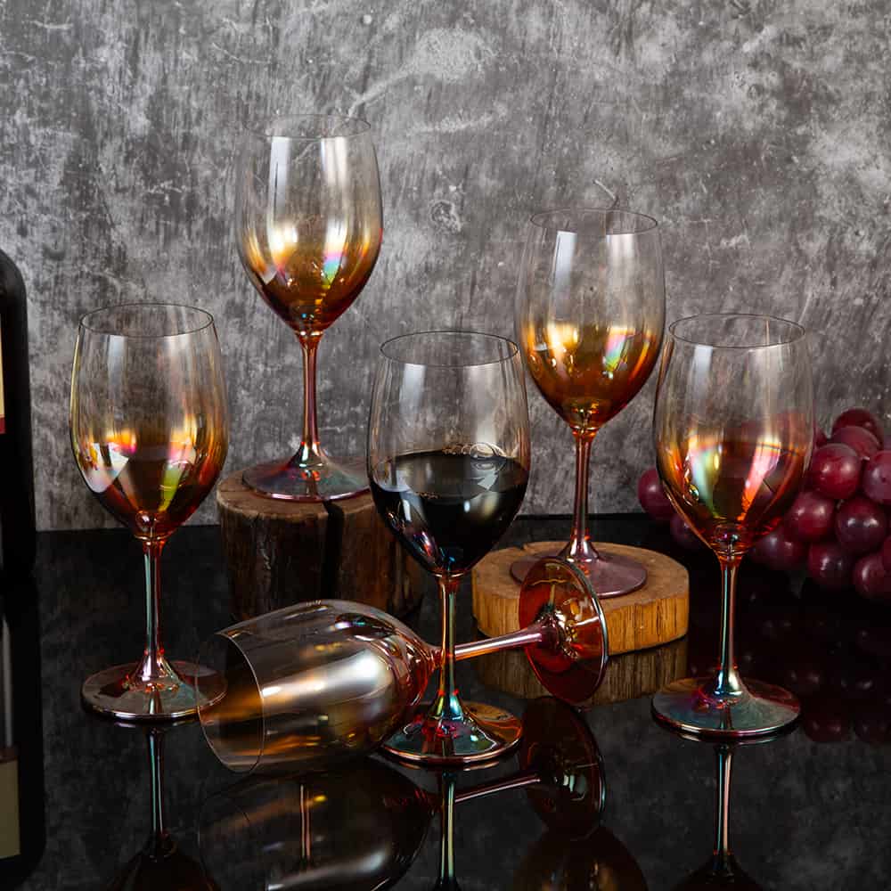 Red wine glasses from Gold series | S-gifts.com