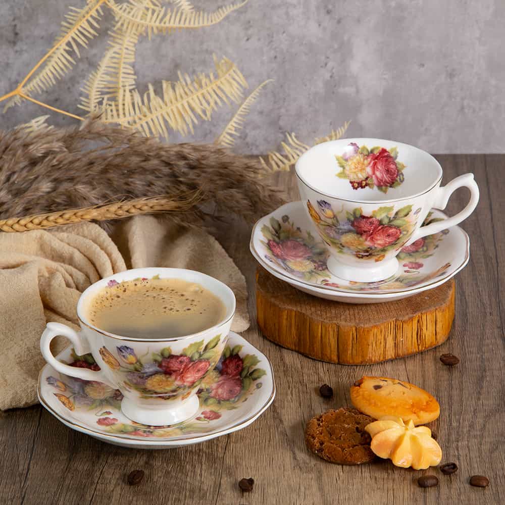 Coffee set - Rose bouquet | S-gifts.com